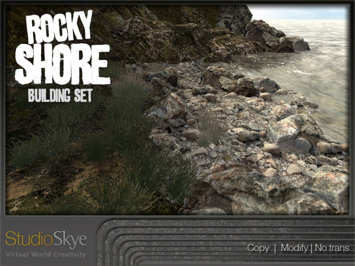 Second Life Marketplace - Skye Rocky Shore Building Set